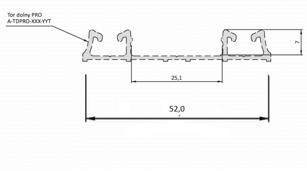 Aluminium Bottom Track PRO For Sliding Wardrobe Doors - solmer.co.uk